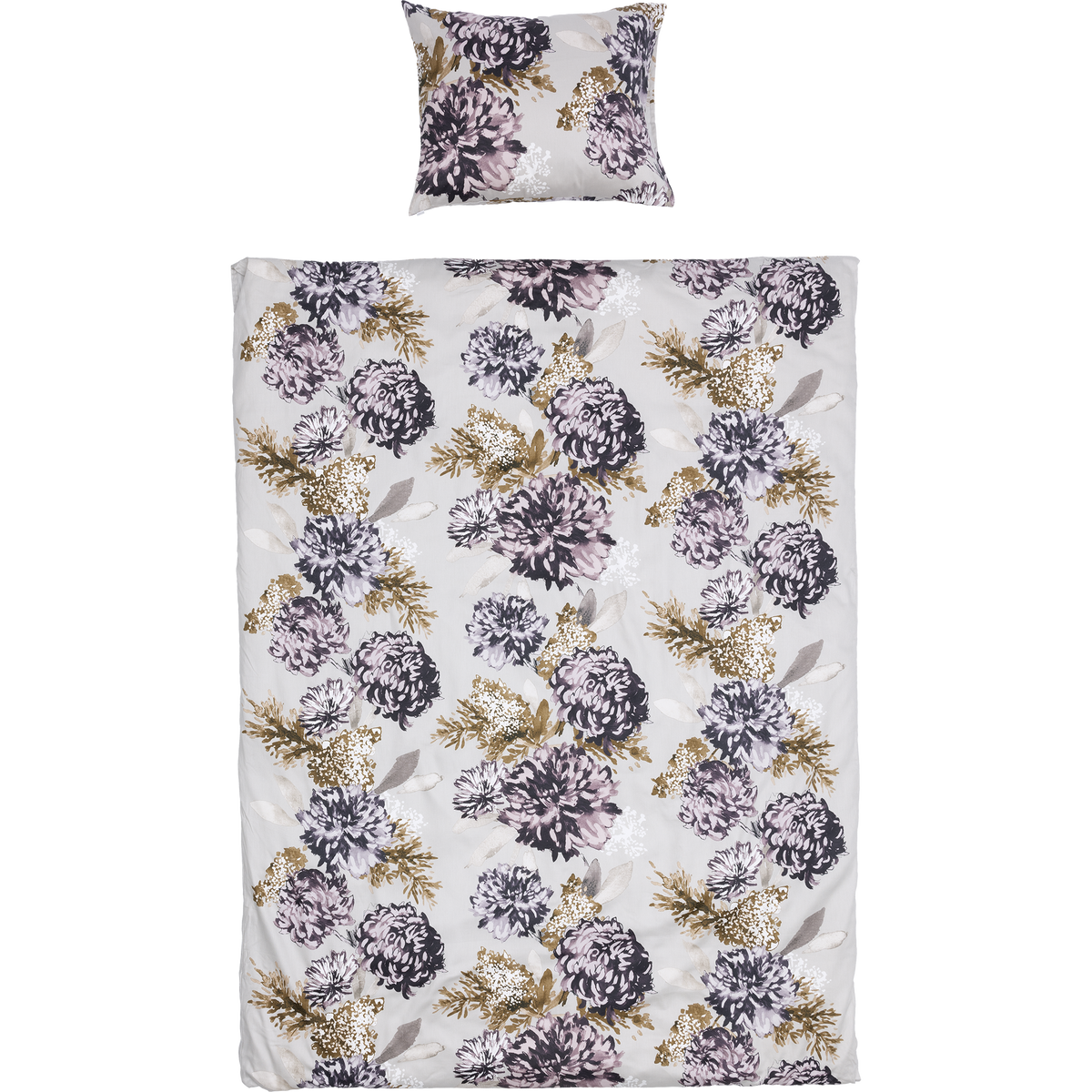 Kuningatar Pussilakanasetti& Vaaleanharmaa 150x210 cm + 50x60 cm – PENTIK