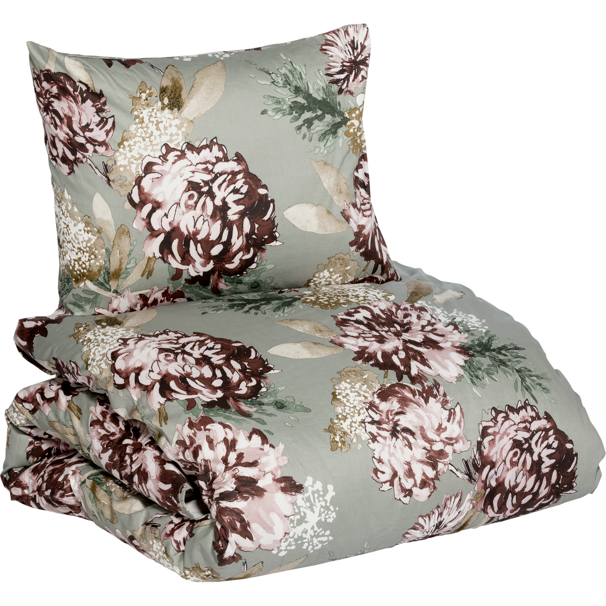 Kuningatar Pussilakanasetti& Vihreä 150x210 cm + 50x60 cm – PENTIK