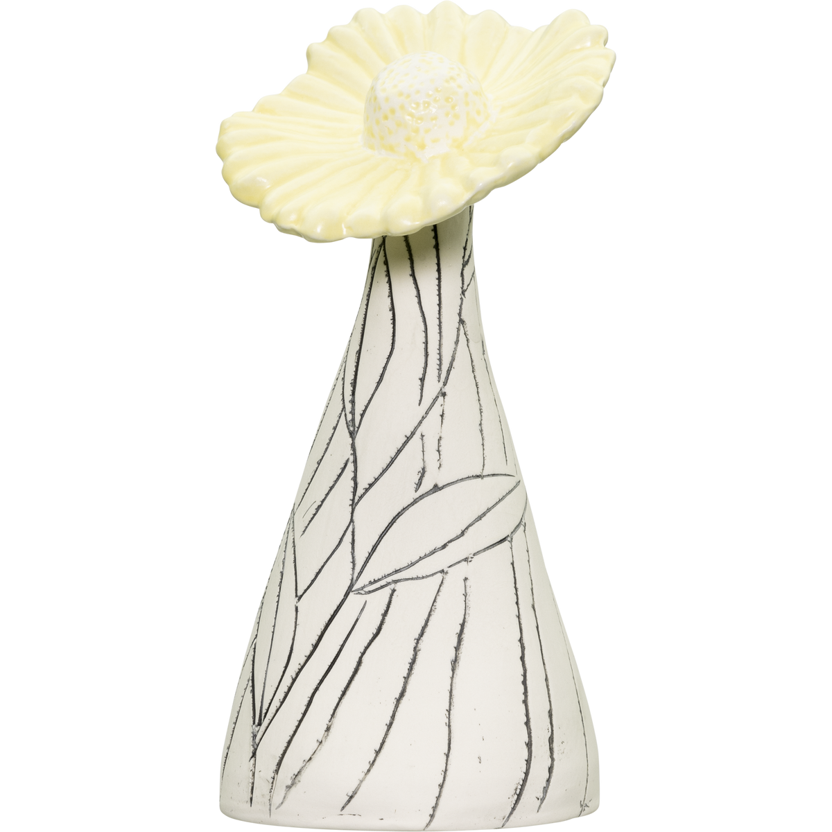 Gerbera Studio Keramiikkaveistos& Keltainen 18 cm – PENTIK